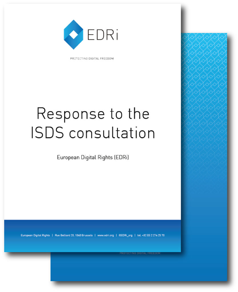 EDRi's response to the ISDS consultation - European Digital Rights (EDRi)