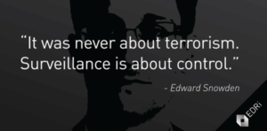 Snowden: Surveillance is about control - European Digital Rights (EDRi)