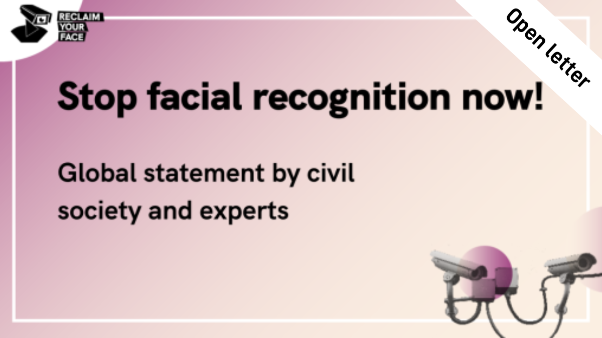 Stop facial recognition surveillance now - European Digital Rights (EDRi)
