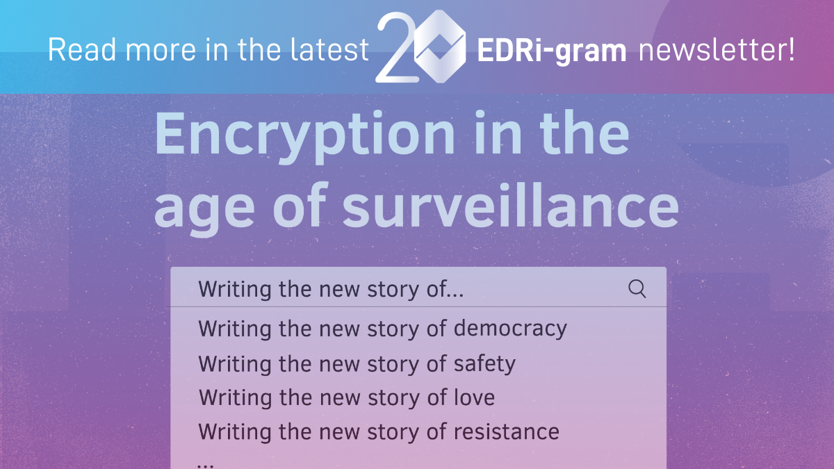 EDRi-gram, 11 October 2023 - European Digital Rights (EDRi)